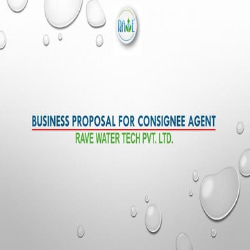 Opportunity for Consignee Agents and Distrbutors - Rave RO Water ...