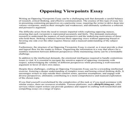 Opposing Viewpoints Essays.pdf