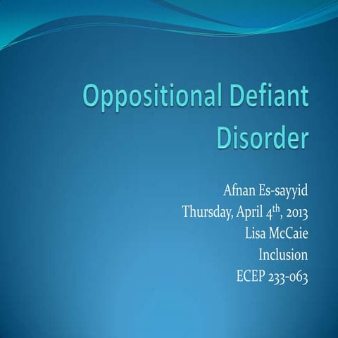 Oppositional Defiant Disorder Quotes The Myth Of Normal, Part Three