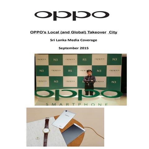 OPPO local (and global) takeover -- Sri lanka media coverage sep 2015 | PDF
