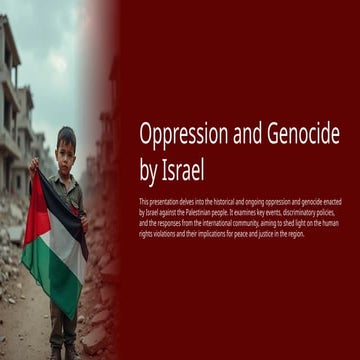 Oppression and Genocide by Israel (occupied palestine)..pptx