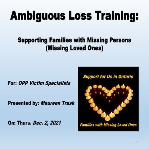 Ambiguous Loss Training Dec 2 2021 | PPT