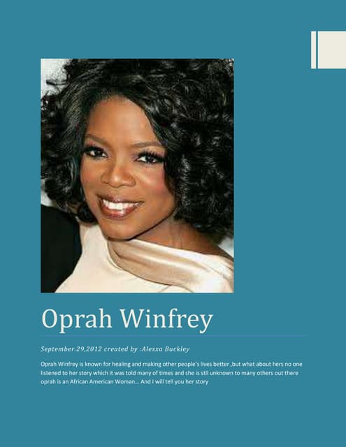 Oprah Winfrey | PPT | Television | Entertainment