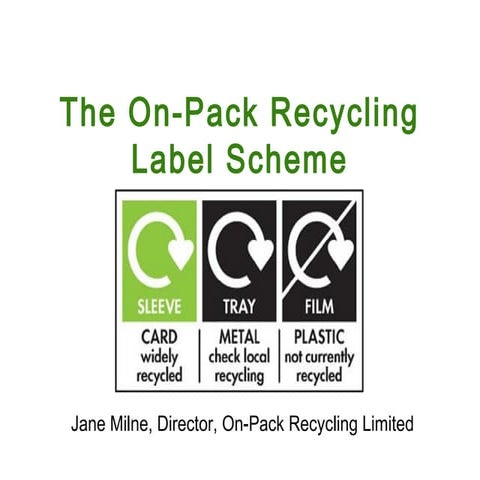 On-Pack Recycling Label scheme | PPT