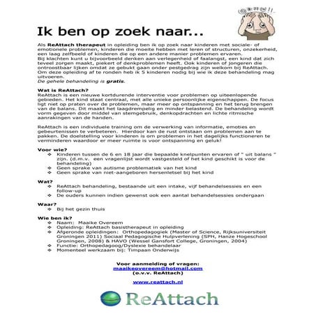 Oproep | DOCX | Parenting | Family and Relationships