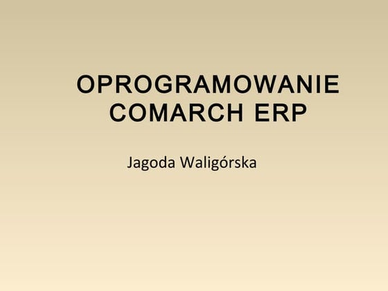 Systemy ERP - Systemy zintegrowane w sprzedaży Internetowej | PPT