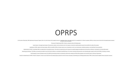 CCP, PRP, OPRP ppt that explain about it | PPTX