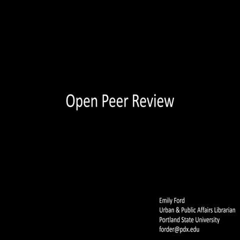 Open Peer Review | PPT