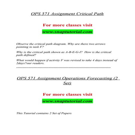 Ops 571 Enhance teaching / snaptutorial.com