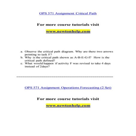 OPS 571 Invent Yourself /newtonhelp.com