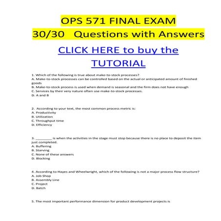Ops 571 final exam view 369 | DOCX