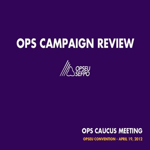 OPS campaign review | PPT