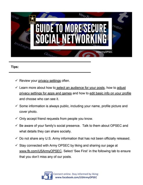 OPSEC Guide: Your Social Media Presence | PDF