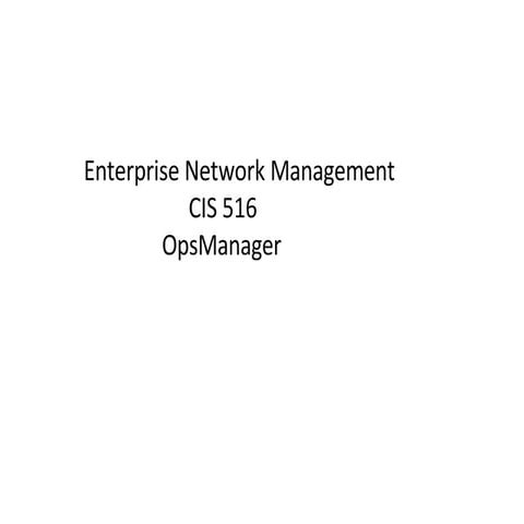 OpsManager | PPT