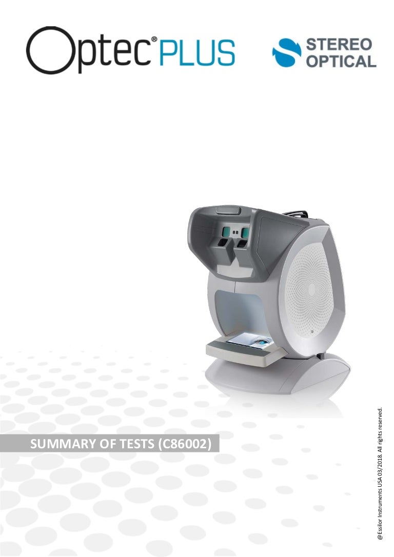 Optec plus-summary-of-tests-