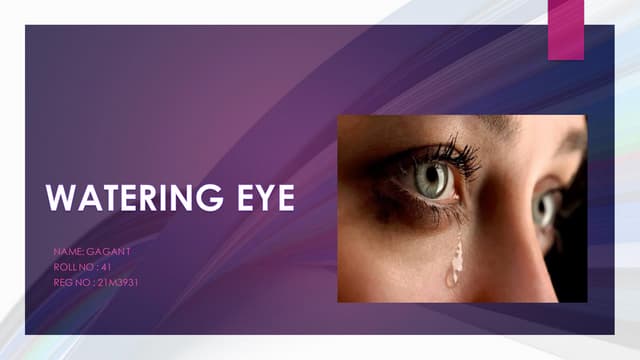 Tests done to assess patency of lacrimal drainage | PPTX