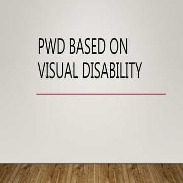 optha report pwd.pptx | Eye and Vision Conditions | Diseases and Conditions