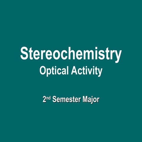 Optical activity stereochemistry organic | PPT
