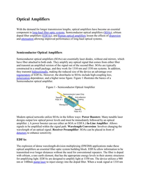 EDFA amplifier ppt | PPT