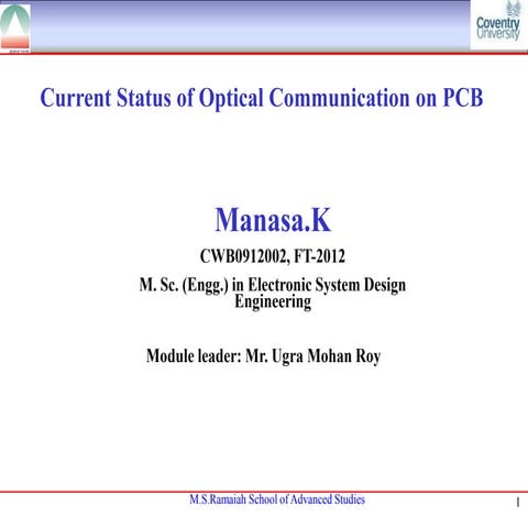 Optical Communication on PCB | PDF