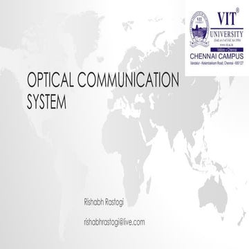 Optical communication system using Probability and Random Process | PPTX