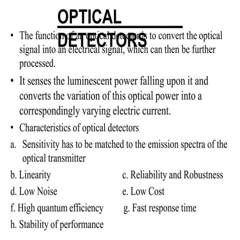 Optical Detectors Pptx
