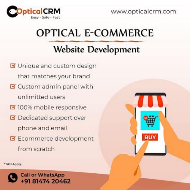 Optical E-Commerce Website Development Optical CRM.pdf | Web Development | Internet