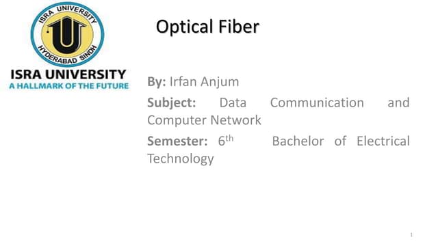 Introduction to Fiber Optics | PPTX