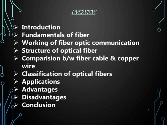 Fiber optics | PPTX