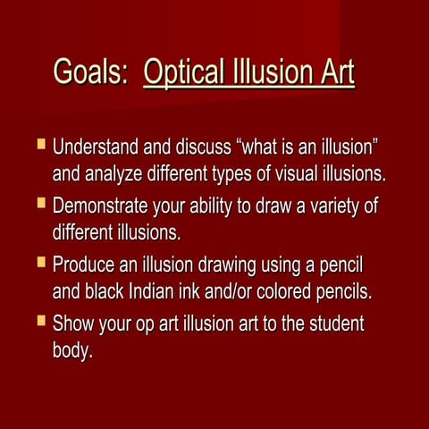 Optical illusion art | PPT