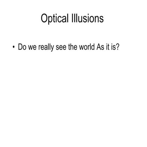 Optical Illusions | PPT