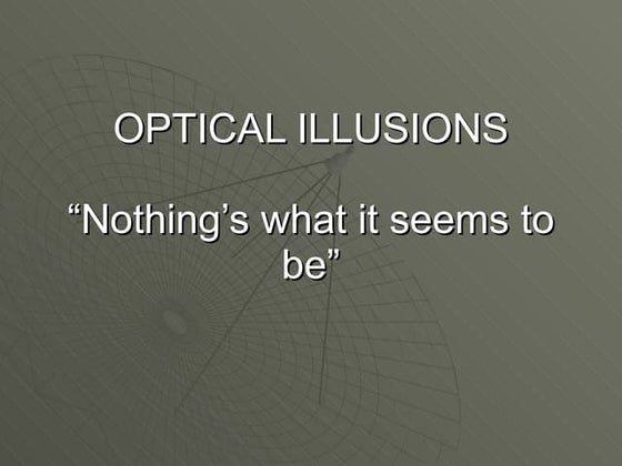 Optical Illusion | PPT