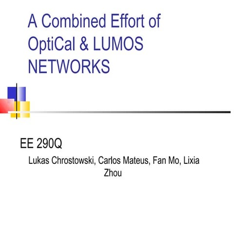 Optical And Lumos Networks Ppt
