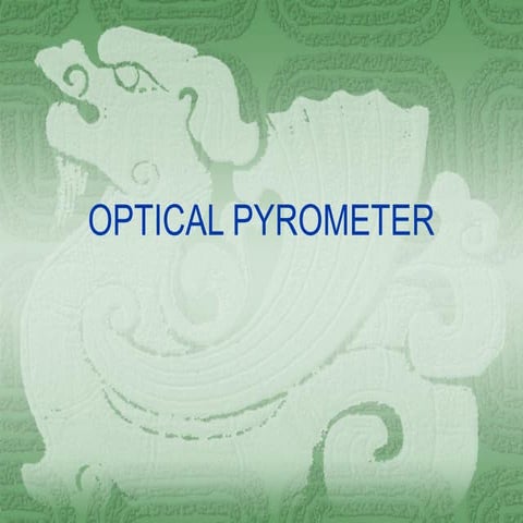 Optical pyrometer | PPT