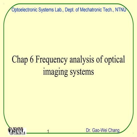 Optical sensing techniques and signal processing 5 | PPT