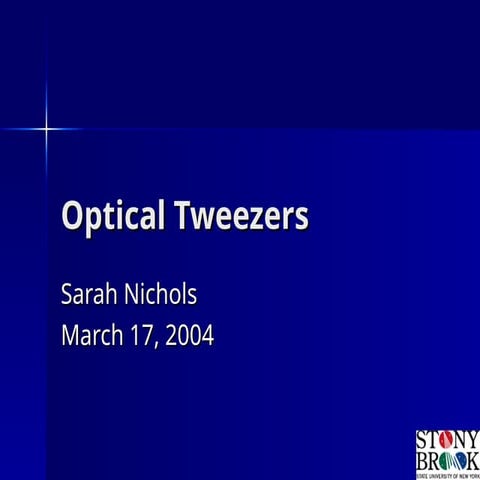 The Optical Tweezers bacics and application.ppt