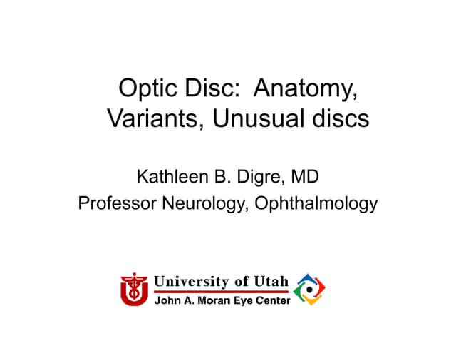 CONGENITAL OPTIC DISC ANOMALIES | PPTX
