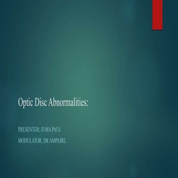 Optic disc evaluation | PPTX