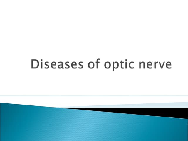 Approach to a pale optic disc | PPTX