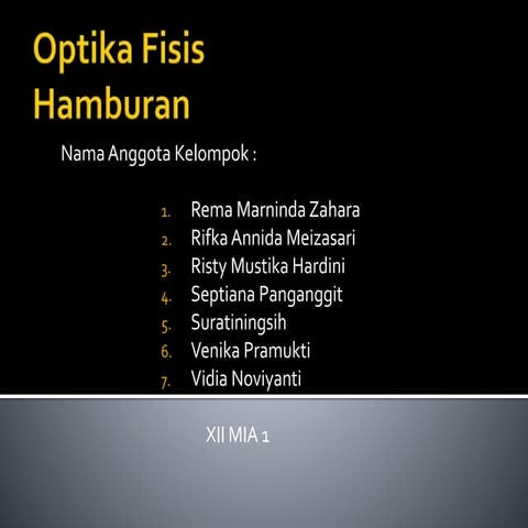 Optika fisis | PPTX