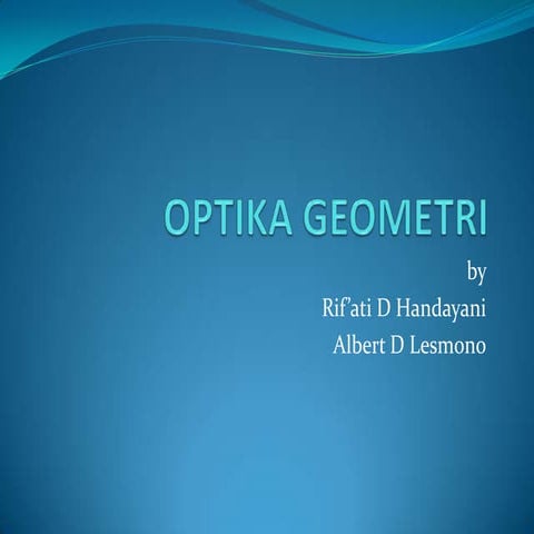 Optika geometri | PPTX