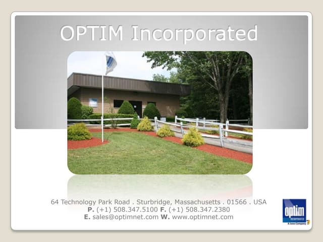 Optim_inc presentations