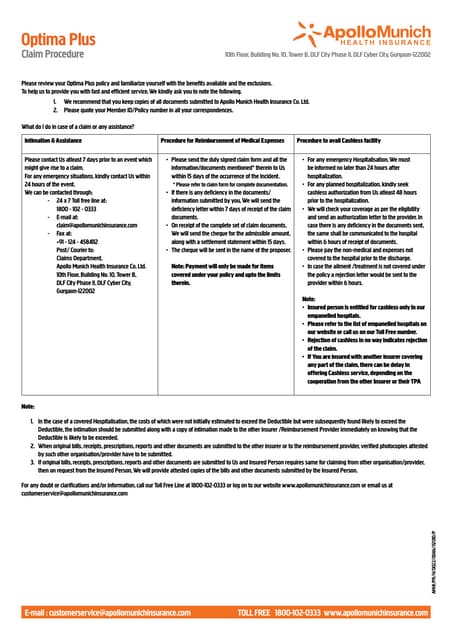 Apollo Munich Change Request Form | PDF
