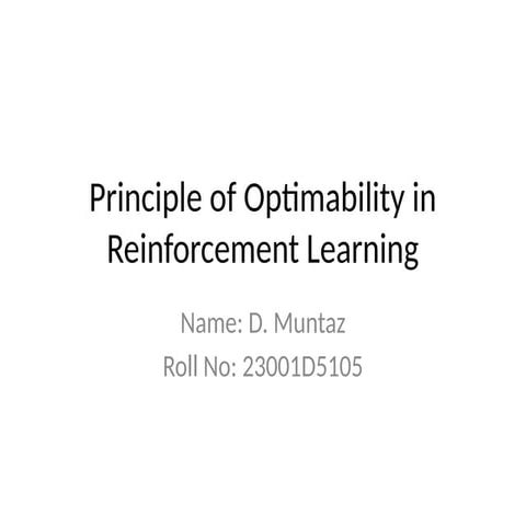 Reinforcement learning and the Frozen Lake Problem | PDF