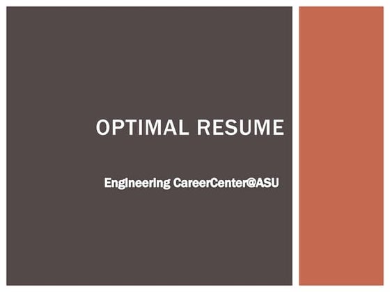 Optimal Resume | PPT