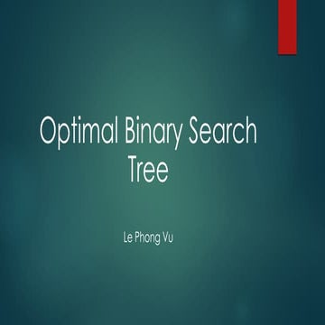 Grokking Techtalk 27 Optimal Binary Search Tree Pdf Programming Languages Computing