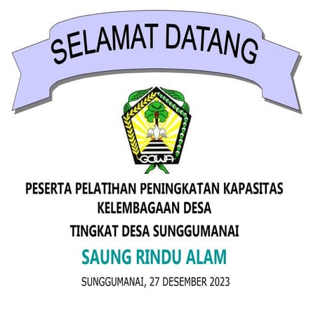 OPTIMALISASI PERAN RT RW dalam pembangunan desa yang berkesinambungan.ppt