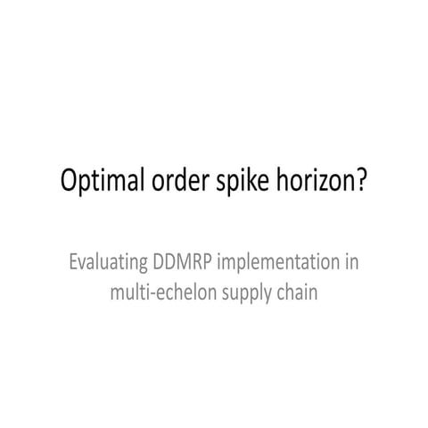 Optimal order spike horizon? | PPTX