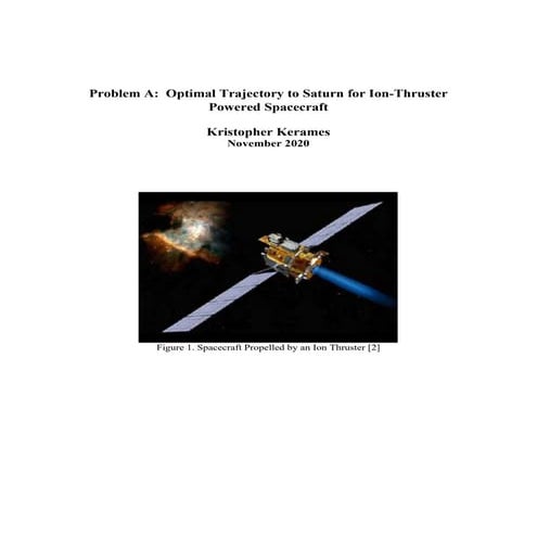 Optimal trajectory to Saturn in ion-thruster powered spacecraft | PDF