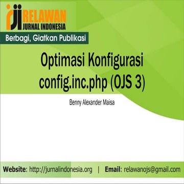 Optimasi Konfigurasi OJS 3 | PDF